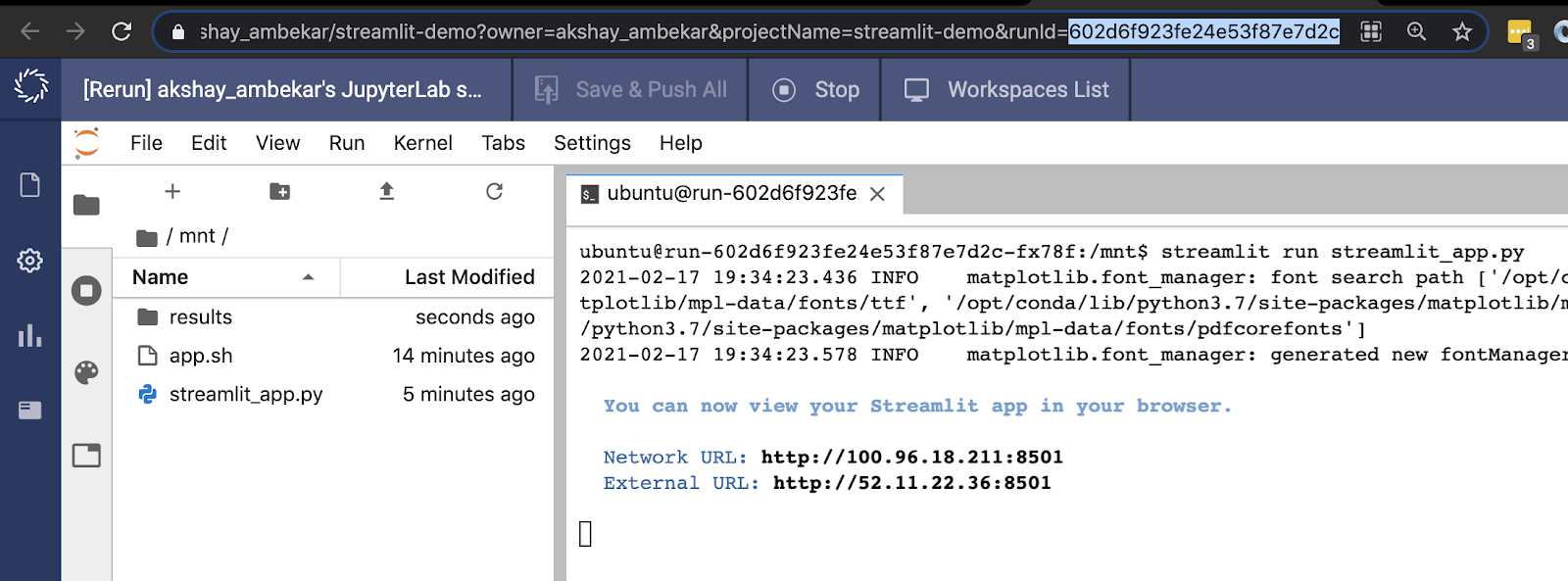 Getting started with Streamlit in Domino