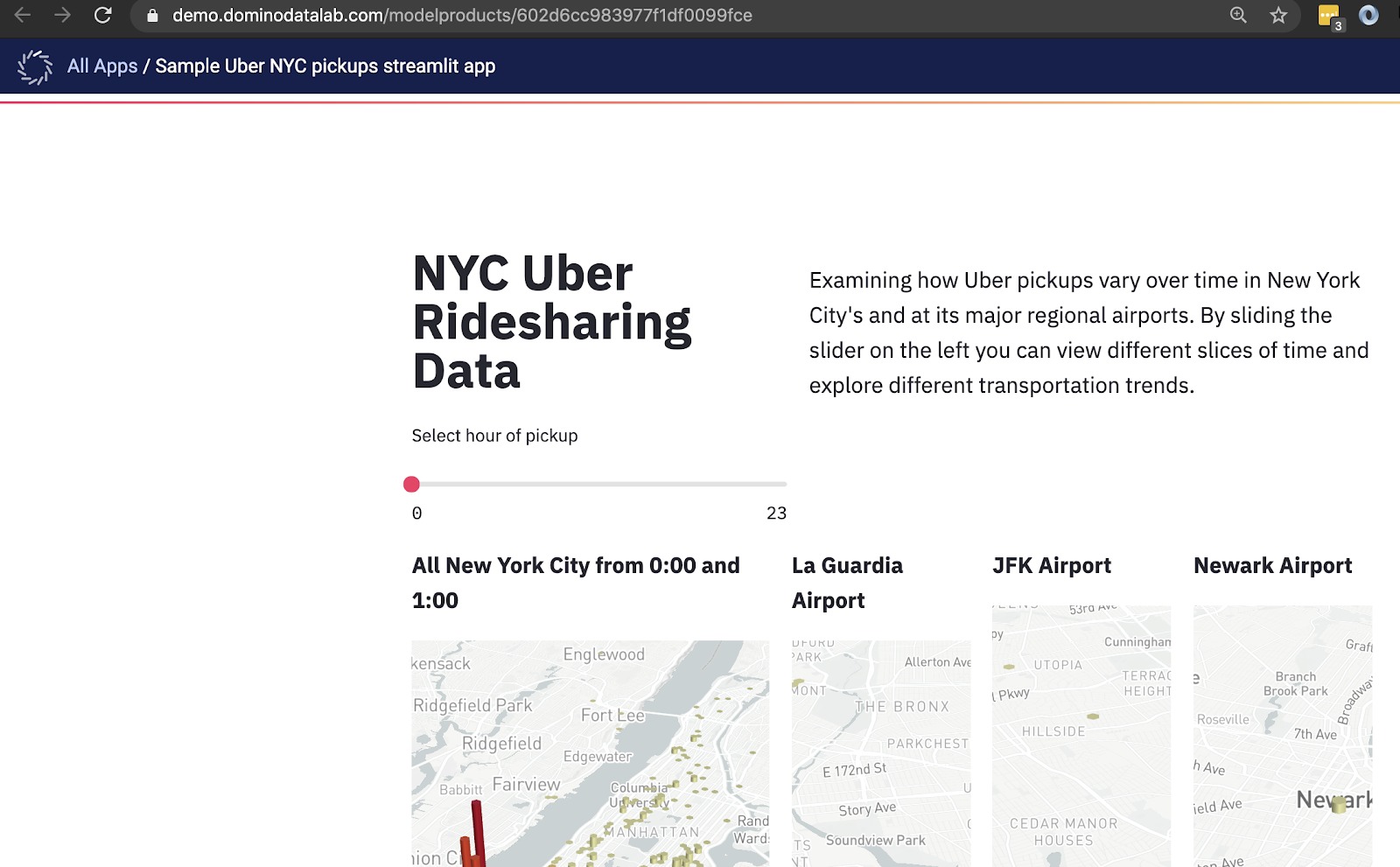 Getting started with Streamlit in Domino